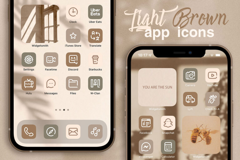 Light Academia Aesthetic App Icons iPhone & Android - Free App Icons
