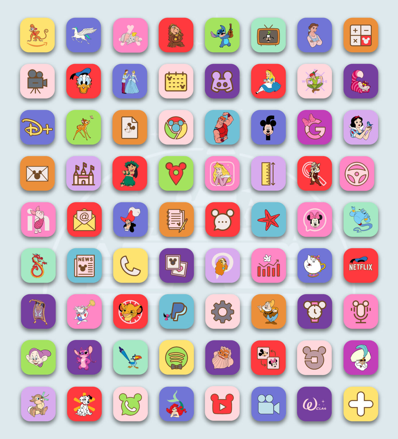 Disney App Icons iOS & Android - Disney App Icons Aesthetic for iPhone