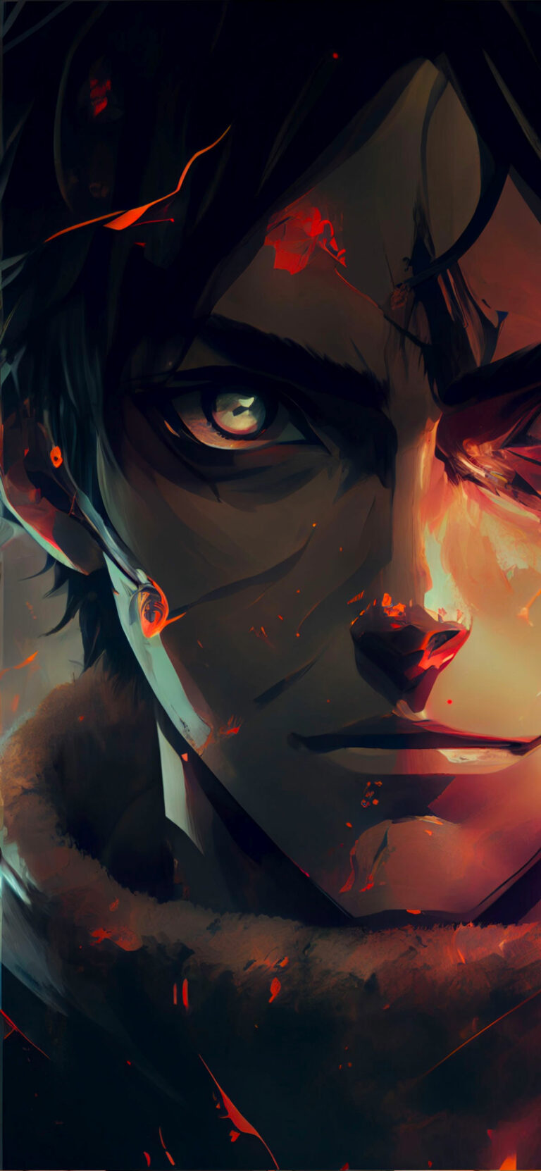 AOT Eren Yeager Face Art Wallpaper - Attack on Titan Wallpaper