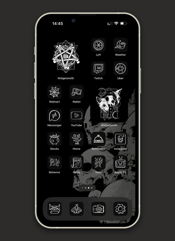 Goth Aesthetic App Icons - Goth Black App Icons, Widgets & Walls