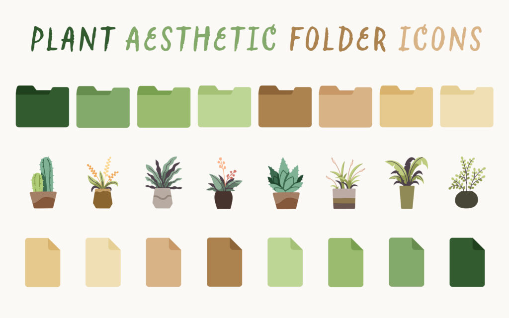 Plant Aesthetic Folder Icons - Free Windows & Mac Folder Icons 🪴