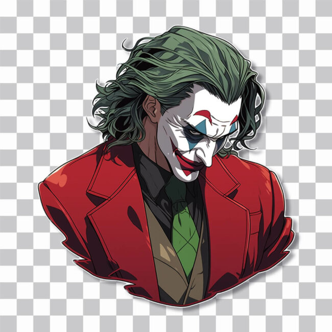 DC Joaquin Phoenix Joker Sticker - Iconic Villain PNG Sticker