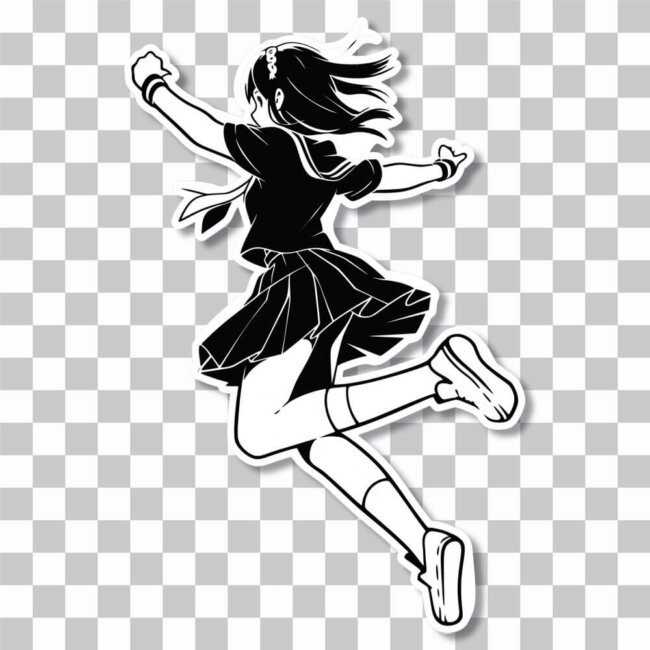 Cute Anime Girl Manga Sticker - Anime Expression PNG Sticker
