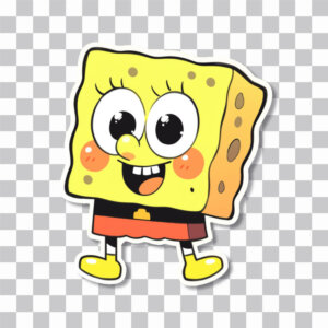 Aesthetic SpongeBob Kid Sticker | Childhood Vibes in PNG 🍍🌊
