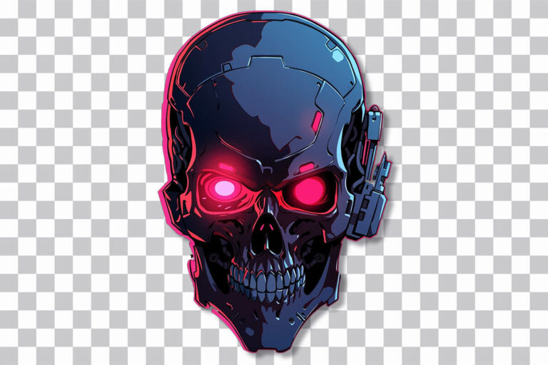 Terminator Skull Head Grim: Free PNG Sticker Download 🤖💀