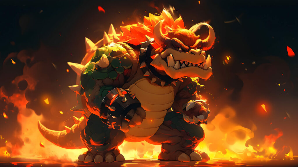 Super Mario Bowser in Fire Desktop Wallpaper - Bowser Wallpaper