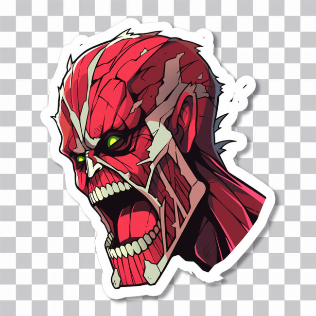 AOT Titan Art Sticker - Attack on Titan - Digital PNG Download