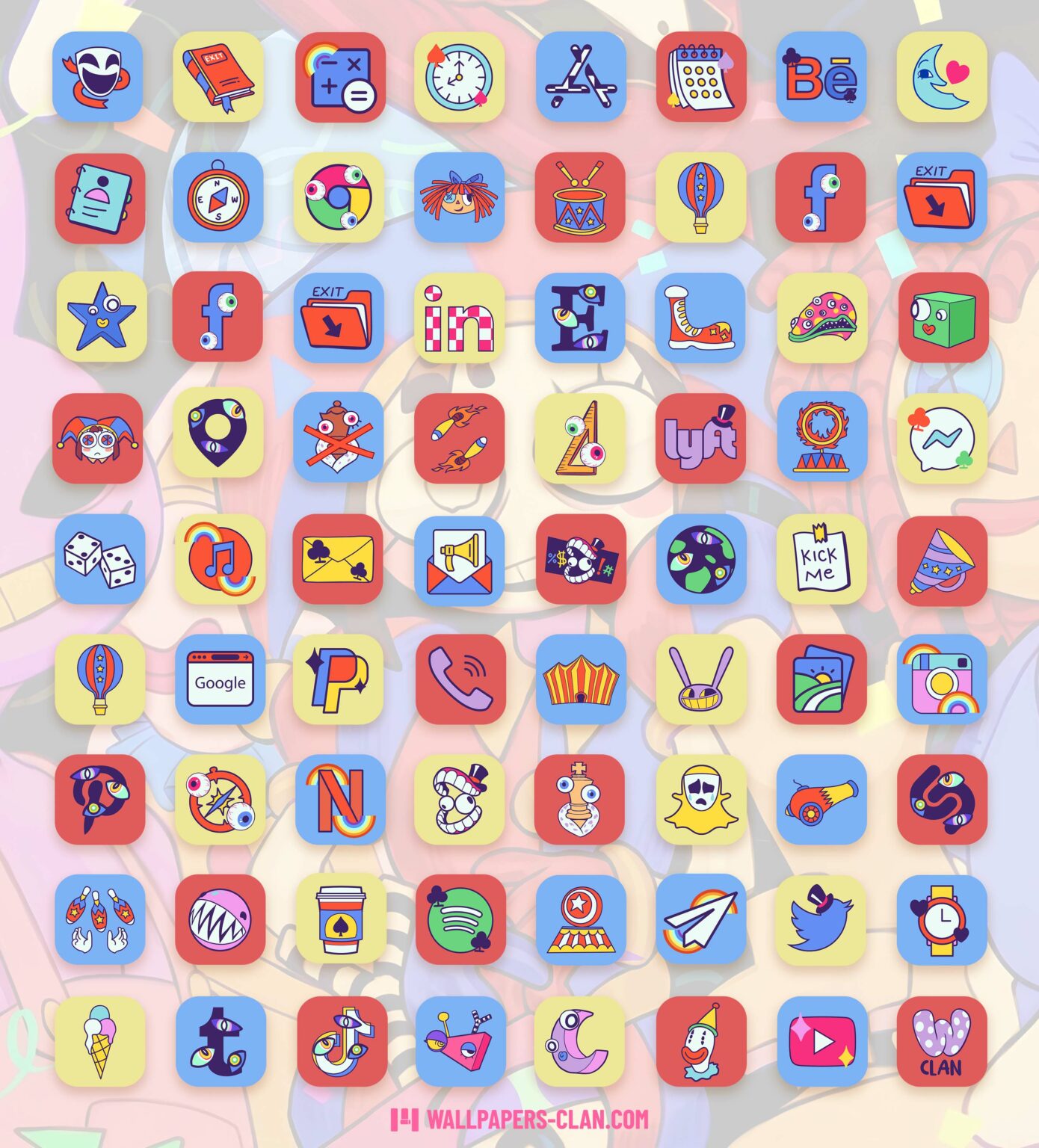 The Amazing Digital Circus App Icons 🎪 80+ Free Fun Icons