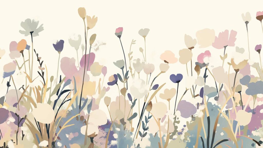 Abstract Wildflowers Desktop Wallpaper - Watercolor Wallpaper 4K