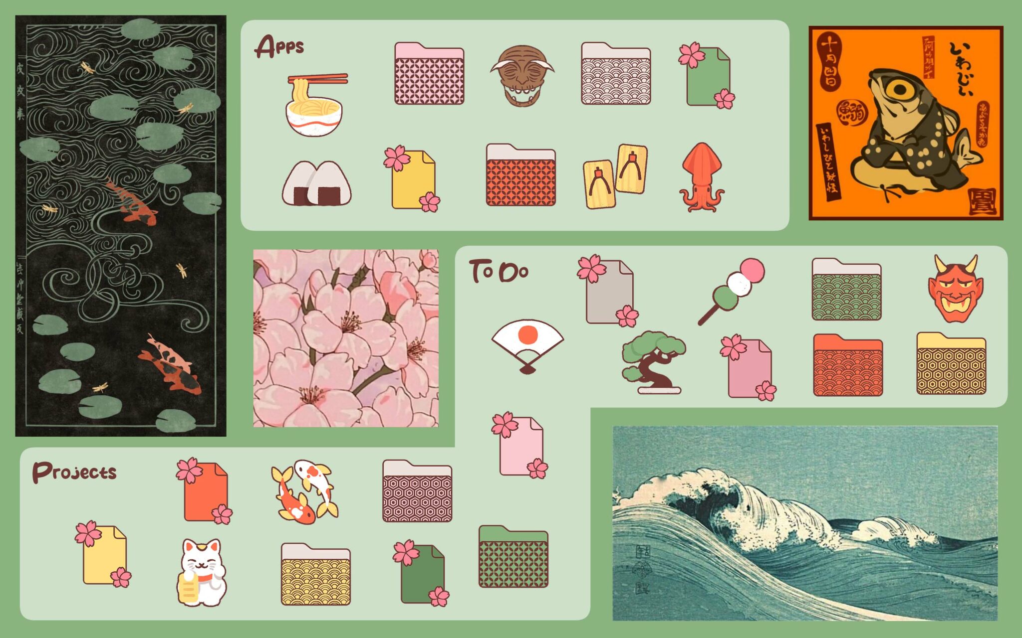 🌸 Free Japanese Aesthetic Folder Icons for Mac & Windows