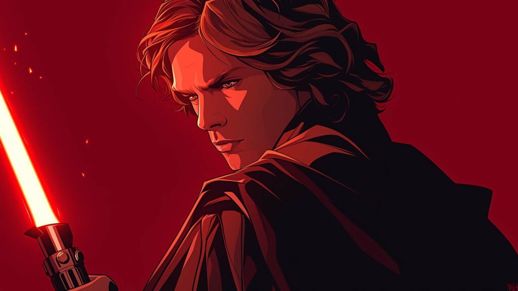 Anakin Skywalker Dark Red Star Wars Desktop Wallpaper In 4k