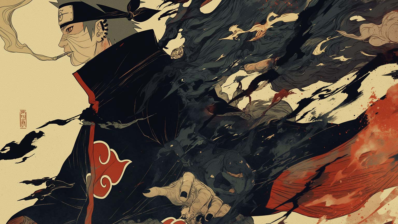 Naruto Itachi Dark Smoke Desktop Wallpaper - Naruto Wallpaper 4k