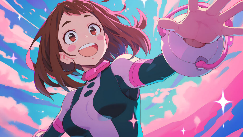 Ochaco Uraraka Happy Hero Academia Desktop Wallpaper - 4K
