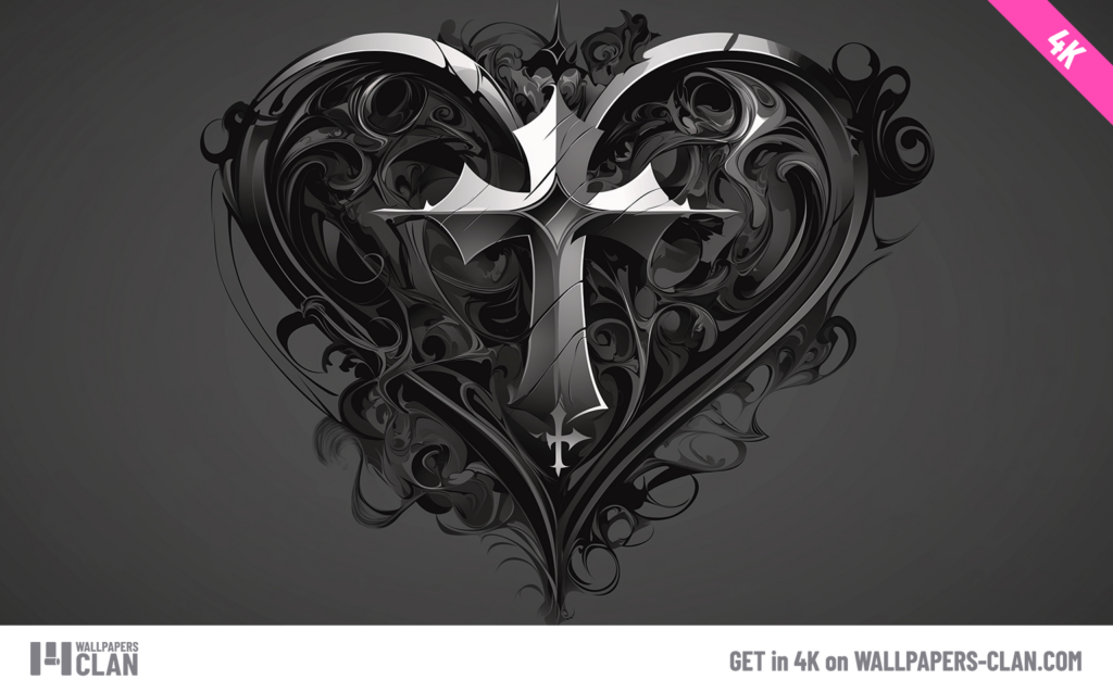 Chrome Hearts Black Desktop Wallpaper - Black Heart Wallpaper 4k