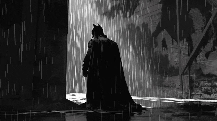 DC Comics Batman Rain GIF Desktop Wallpaper - GIF Wallpaper