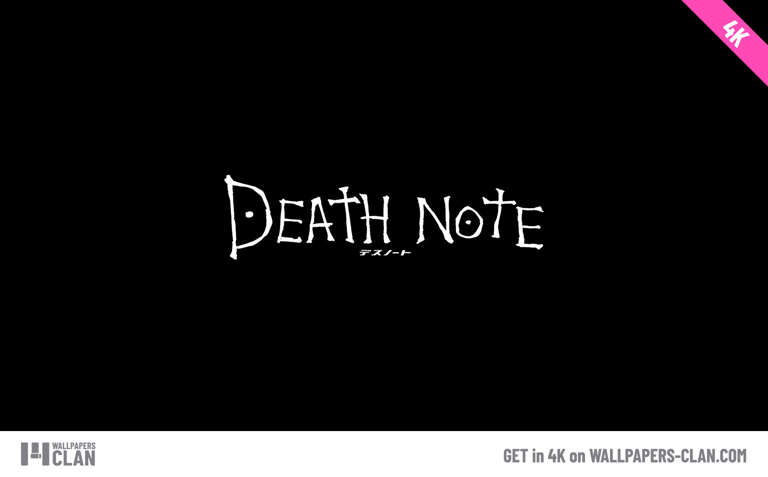 Death Note Logo Simple Desktop Wallpaper - Download in HD & 4K