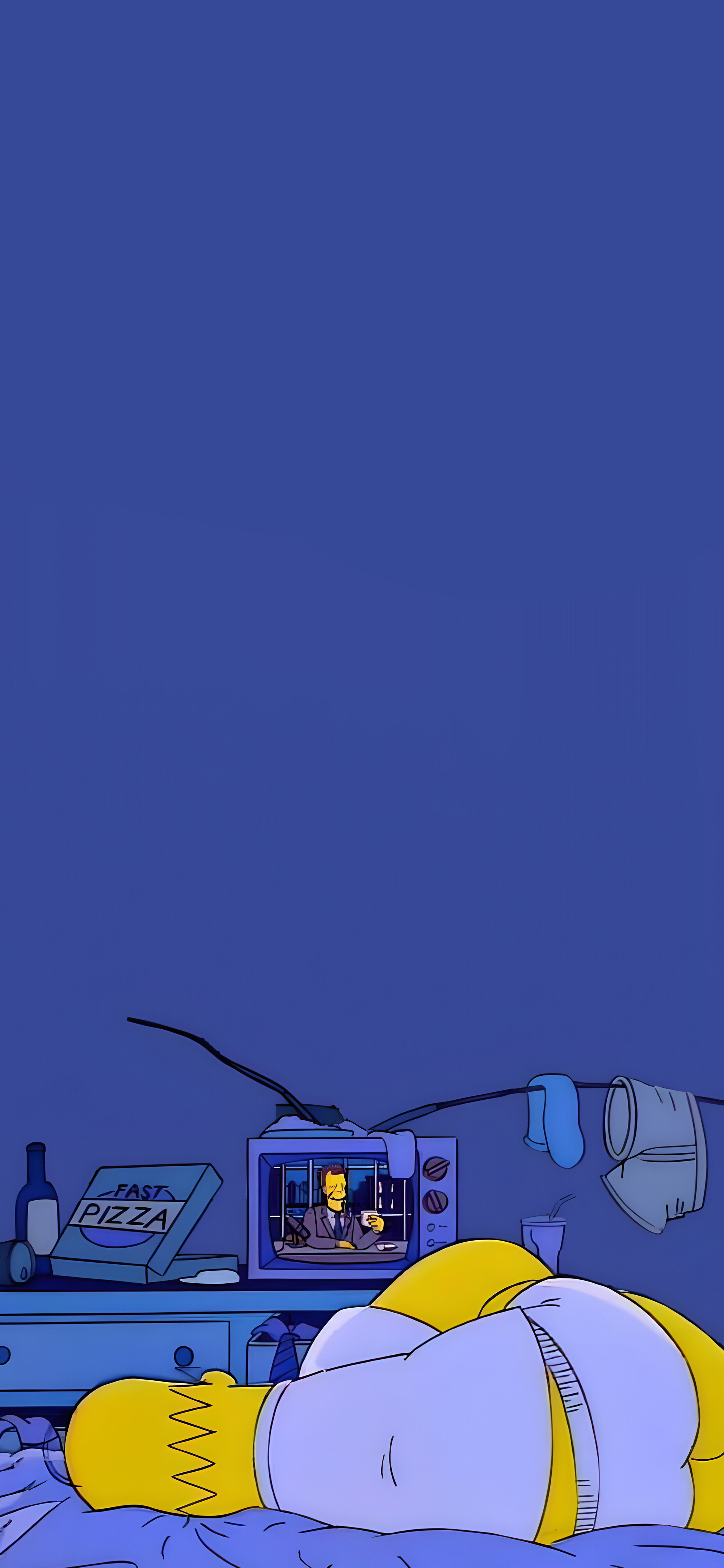 Homer Simpson Blue Background Wallpapers - Cartoon Wallpapers