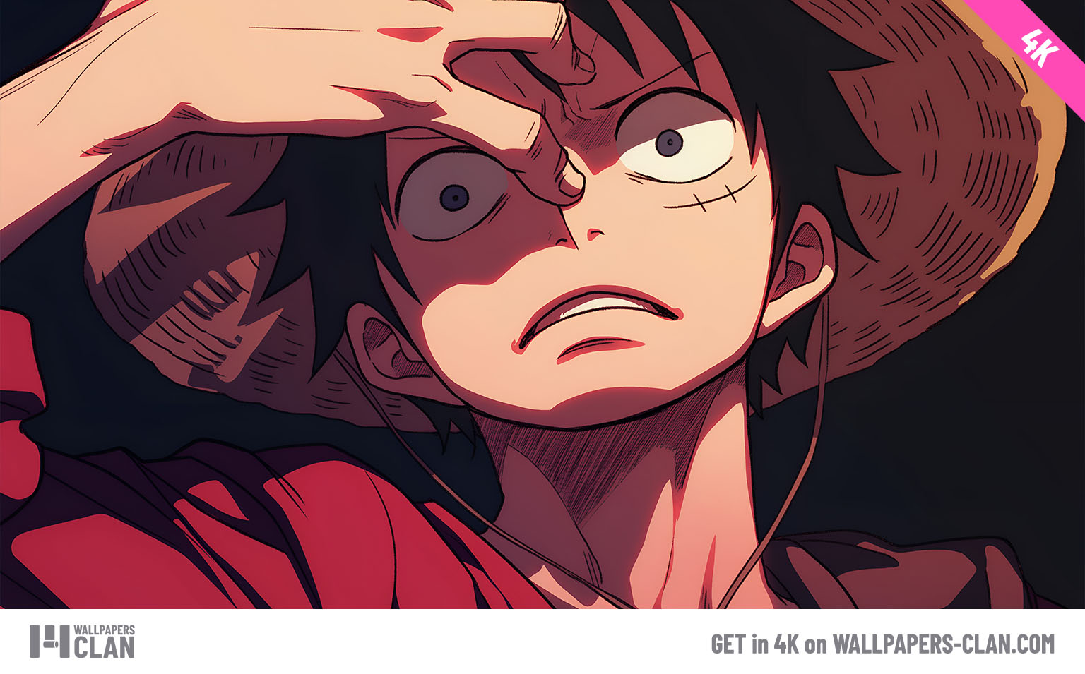 Monkey D. Luffy Surprised One Piece Desktop Wallpaper - 4K