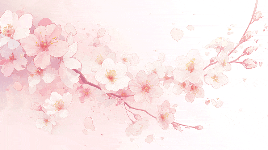 Pastel Cherry Blossom GIF Desktop Wallpaper - Free GIF Wallpaper