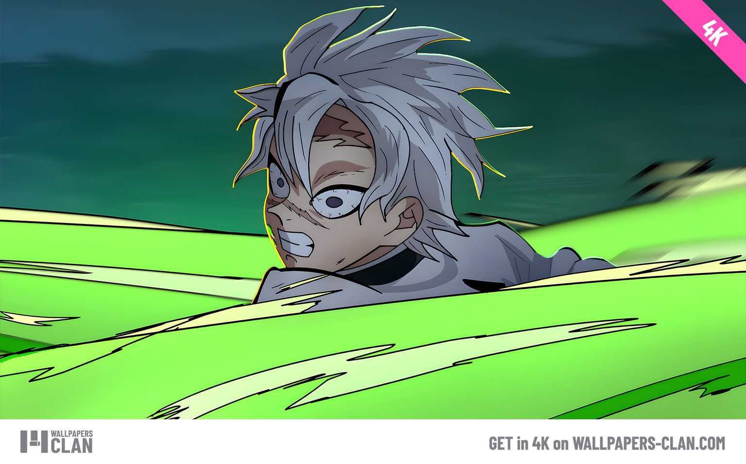 Sanemi Demon Slayer Attack Desktop Wallpaper - Download in 4K