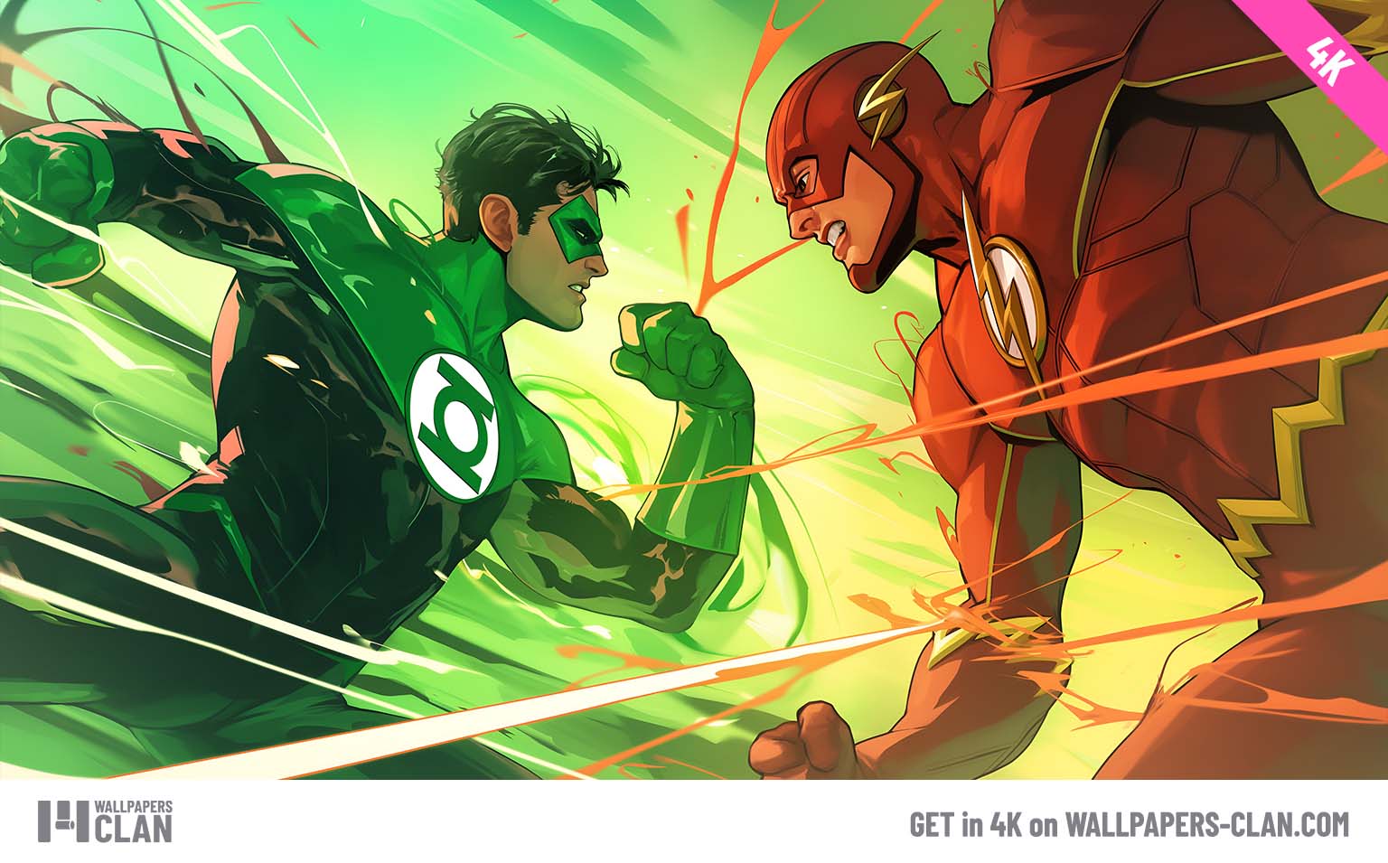 Green Lantern Vs Flash Wallpaper PC - Epic DC Wallpaper 4K