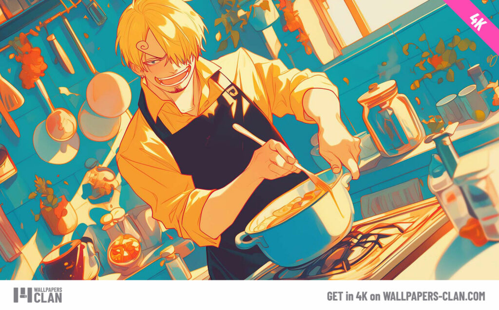 One Piece Sanji Cooking Desktop Wallpaper - One Piece Wallpaper