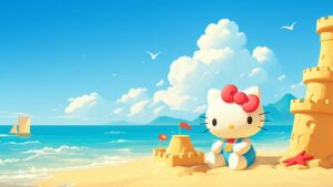 Hello Kitty & Meadow Desktop Wallpaper - Hello Kitty Wallpaper 4K