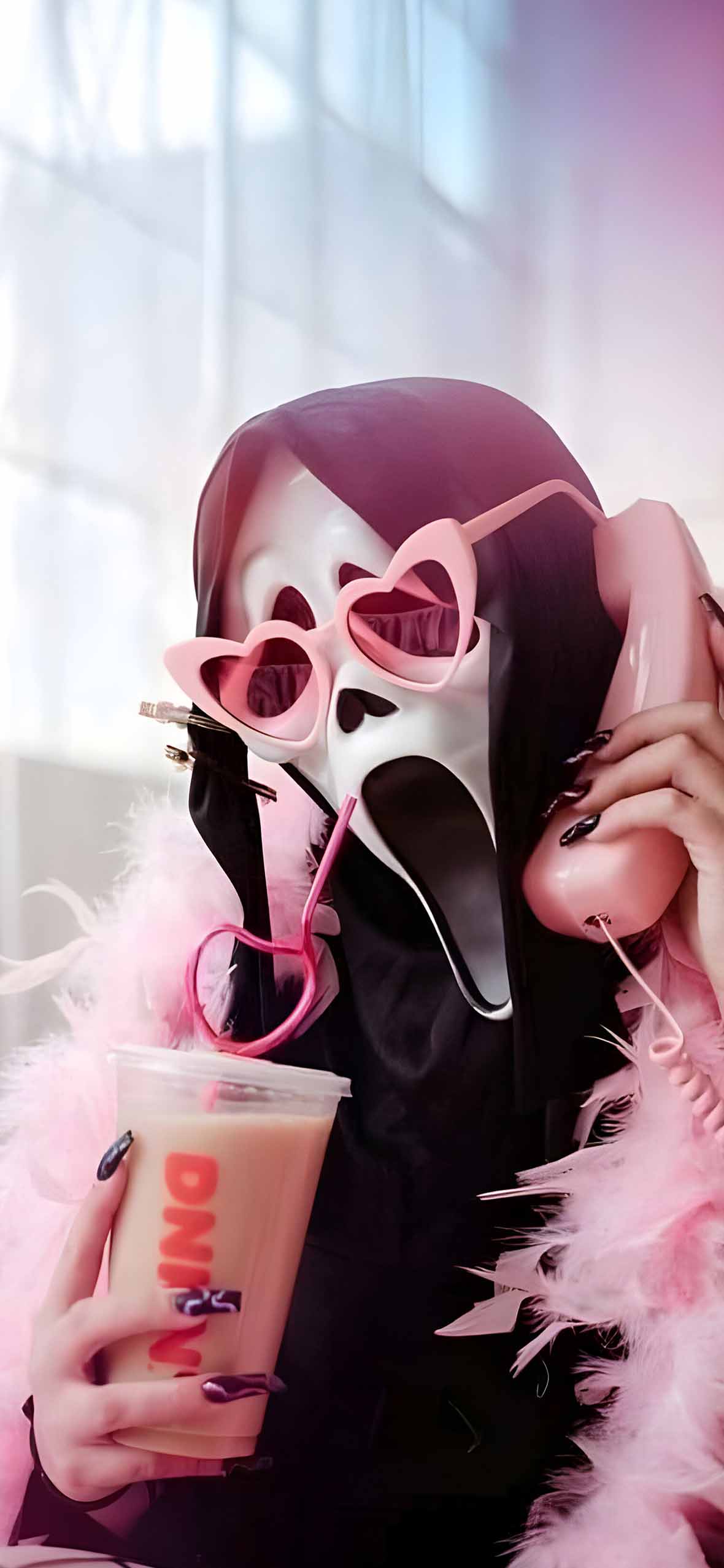 Scream Ghostface Pink Aesthetic Vibes Wallpapers - HD Wallpapers