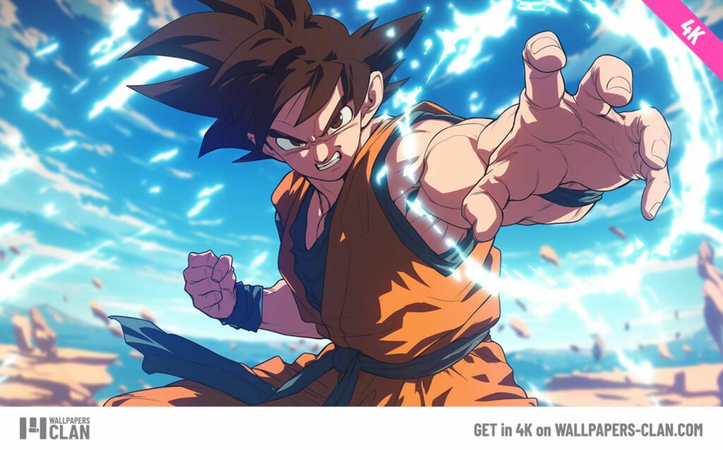Goku Kamehameha Blast Desktop Wallpaper - Anime Wallpaper 4K
