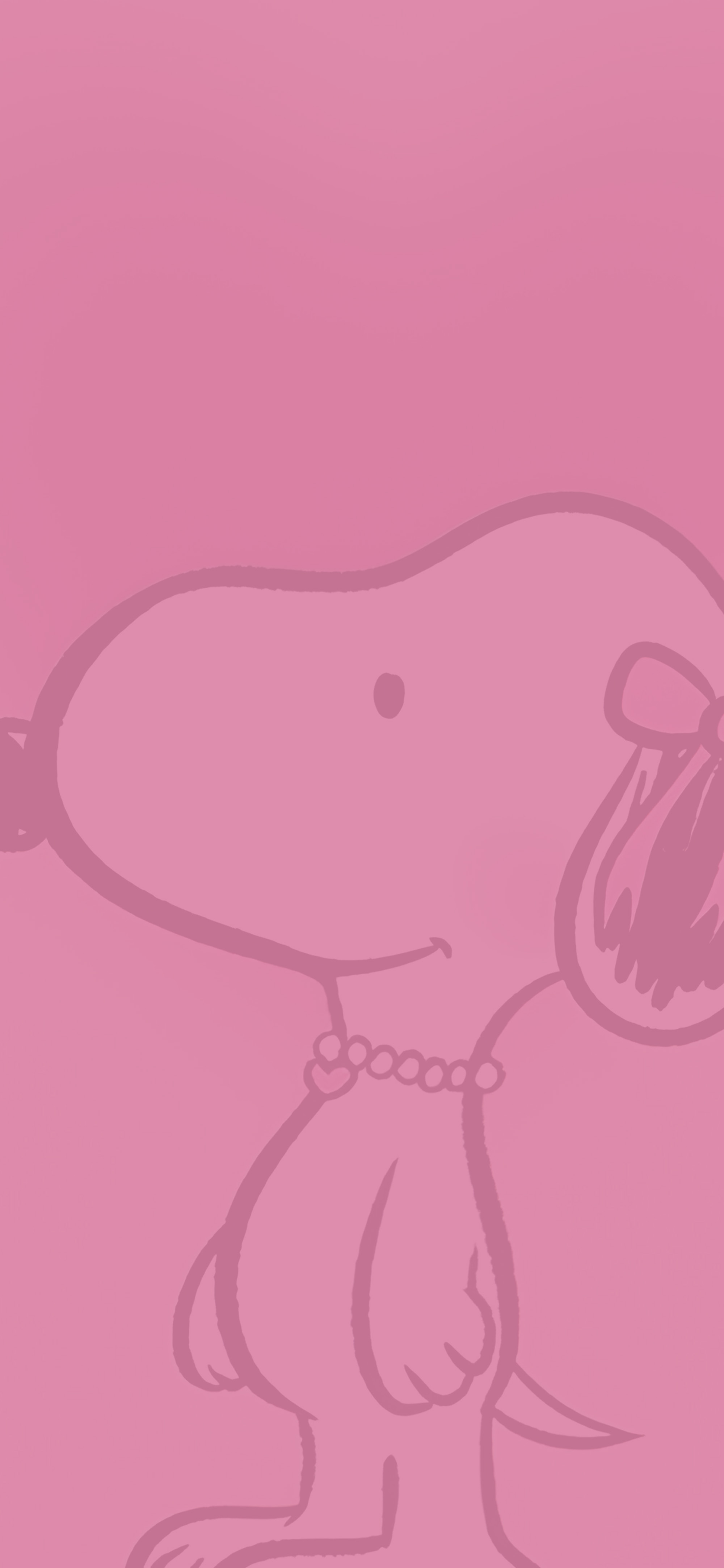 Snoopy Girl Pink Heart Cute Wallpapers - Cartoon Phone Wallpaper