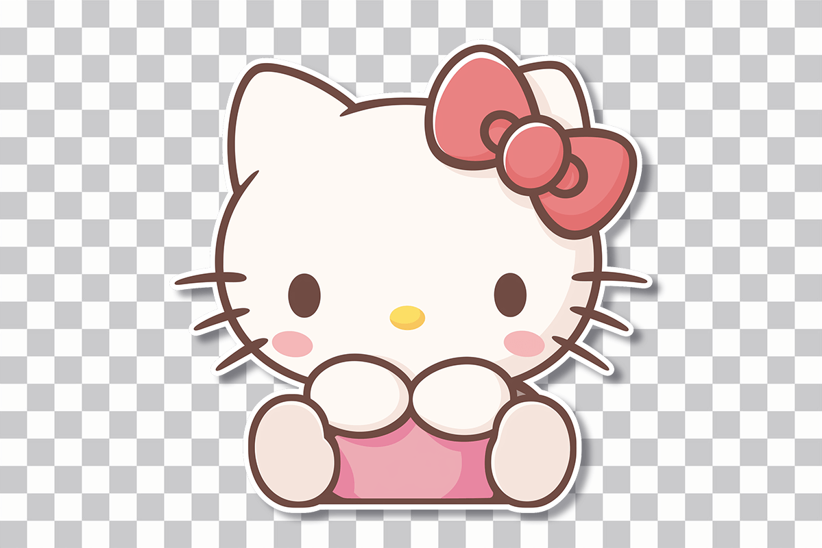 Hello Kitty Chibi Sticker PNG Download - Free Digital Stickers
