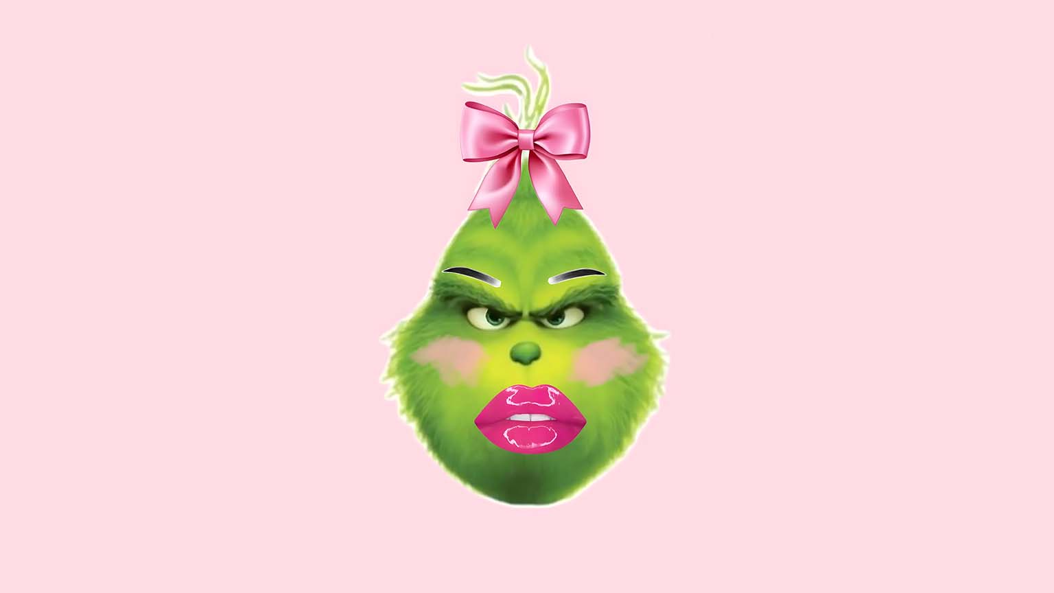 Baddie Preppy Grinch Desktop Wallpaper - Preppy Grinch Wallpaper