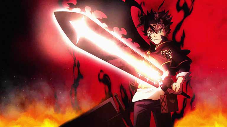 Black Clover Asta Glowing Sword Desktop Wallpaper in 4K
