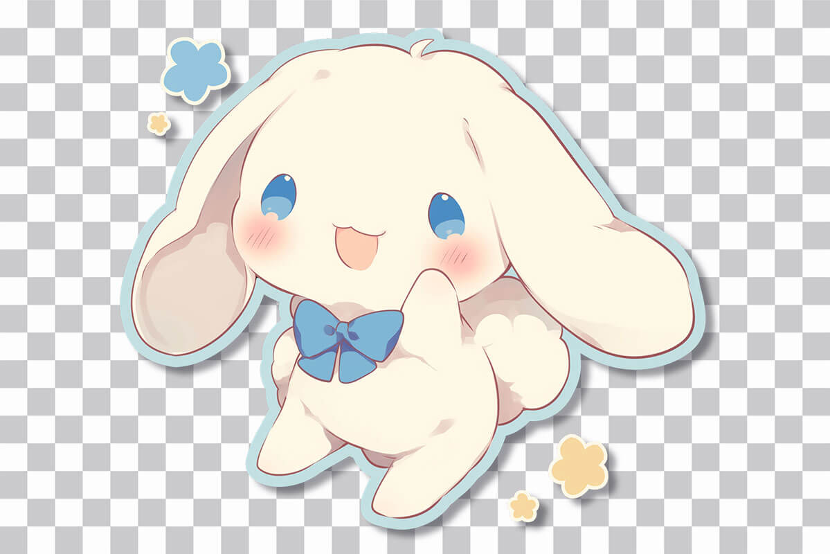 Cinnamoroll Cute Bunny Sticker - Free Cinnamoroll PNG Download