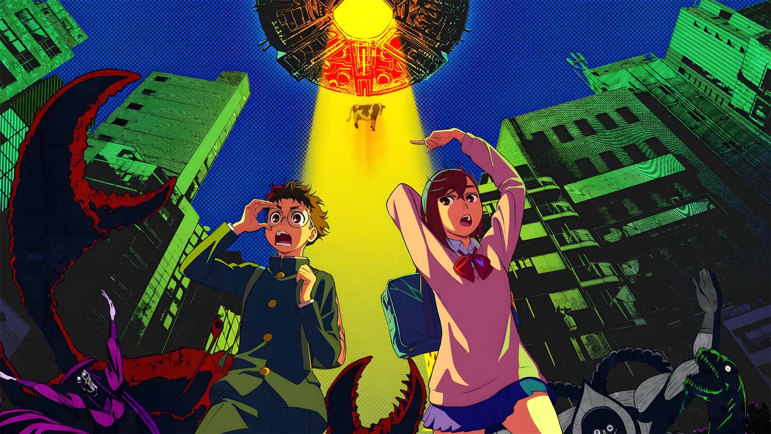 DanDaDan Alien Abduction Desktop Wallpaper - Anime Wallpapers