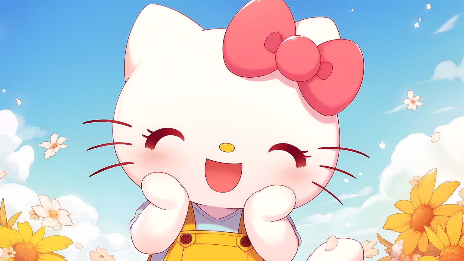 Hello Kitty Sunny Fields Desktop Wallpaper - Download in HD & 4K