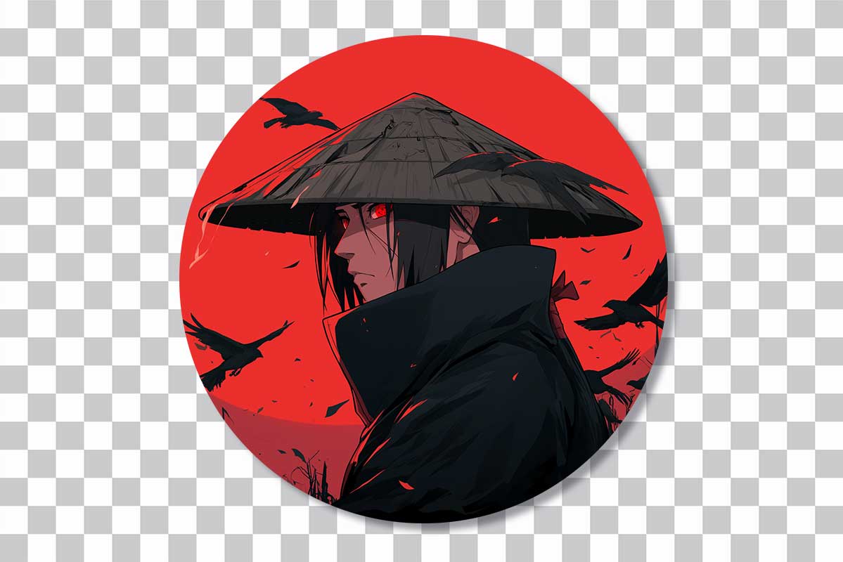 Itachi Uchiha Anime Character Sticker PNG - Free Stickers