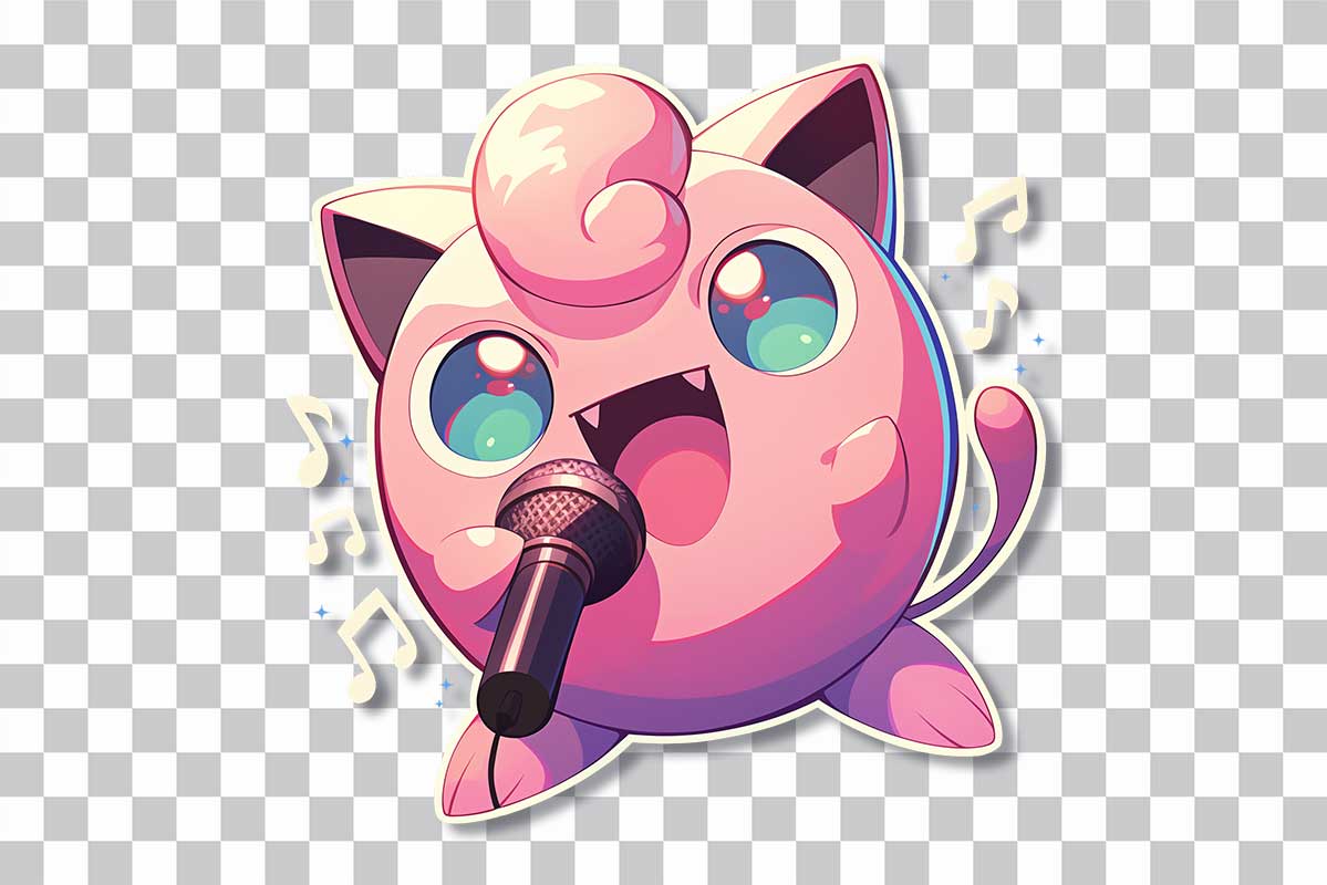 Jigglypuff Singing Pokemon Sticker PNG Download - Free Stickers