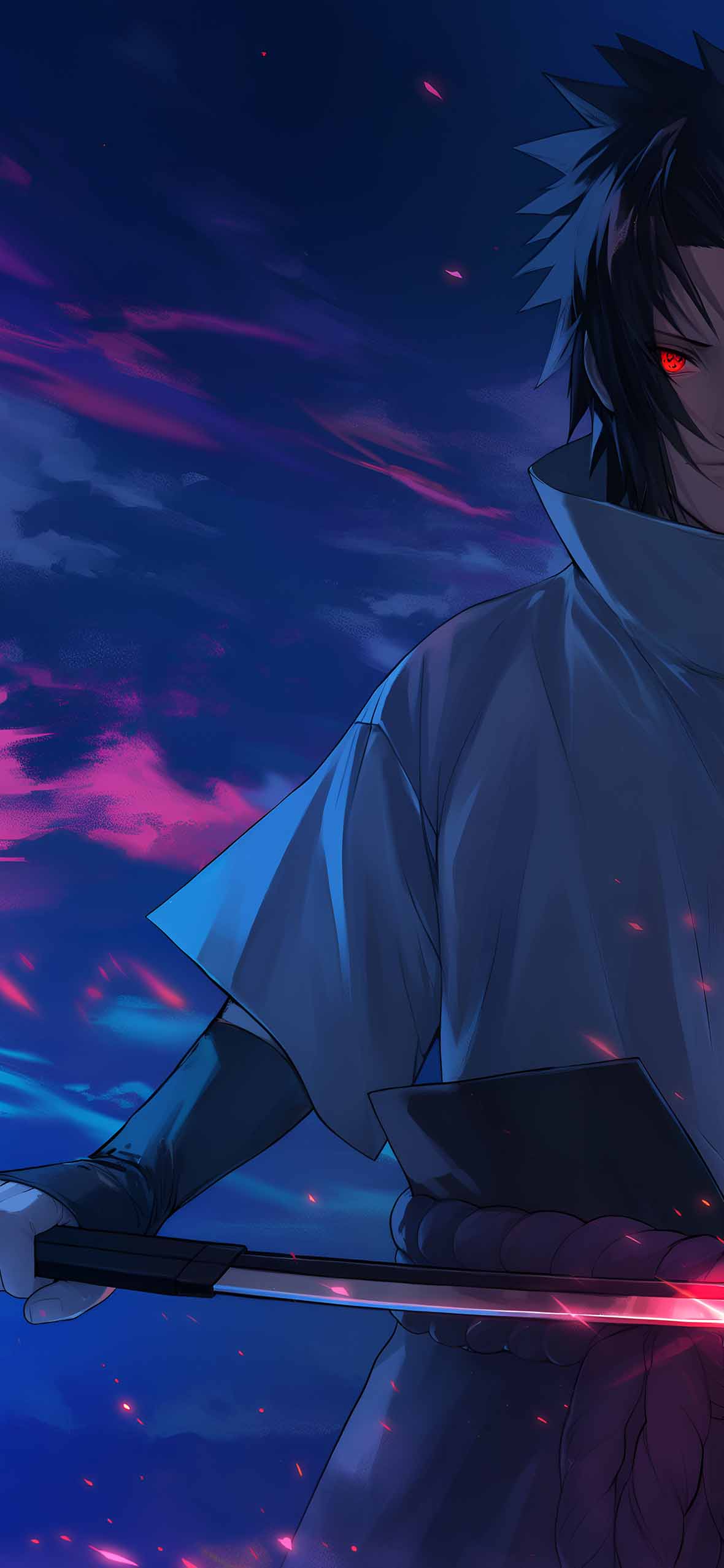 Sasuke Uchiha Calm & Storm Tap to Switch Wallpapers - Ninja Vibes