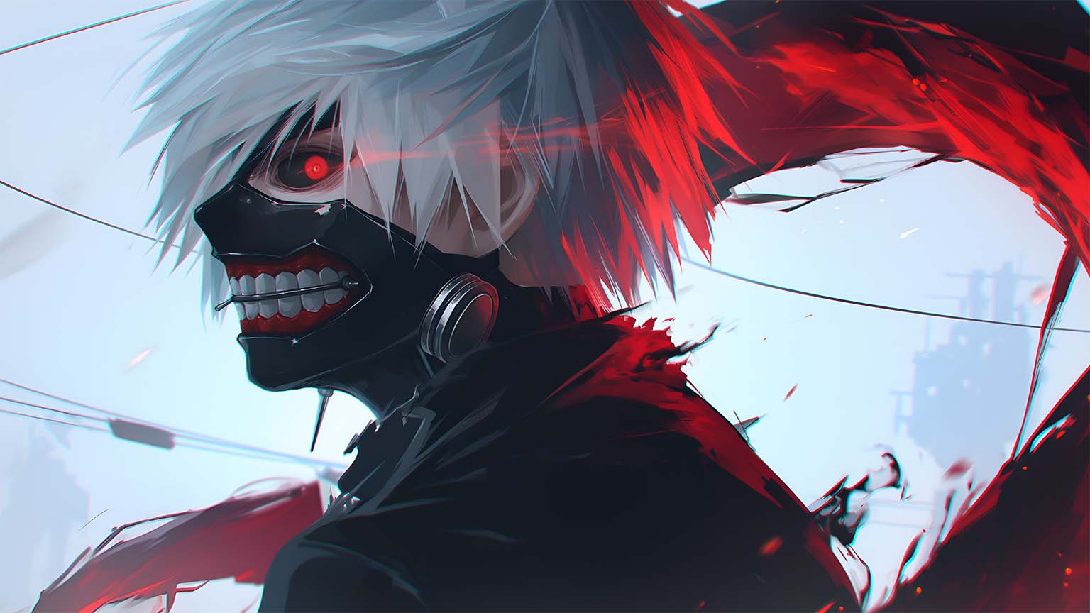Kaneki Ken Ghoul Mask Anime Desktop Wallpaper - 4K Wallpapers
