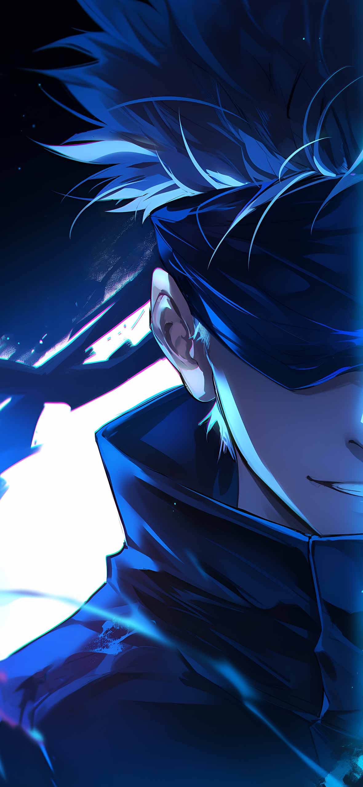 Satoru Gojo Hollow Blue Energy Tap to Switch Wallpapers - HD Vibe