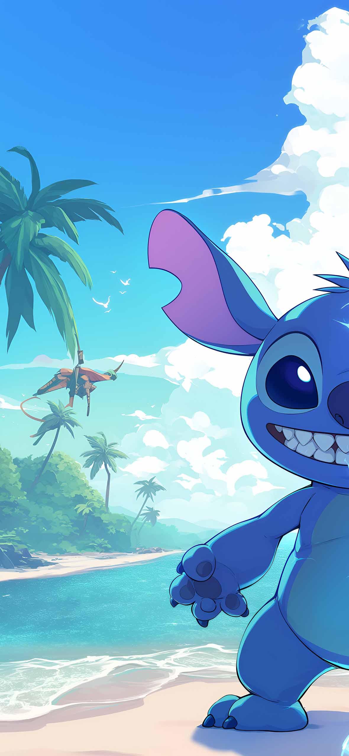 Stitch Island Tap to Switch Wallpapers - Cartoon iPhone Wallpapers