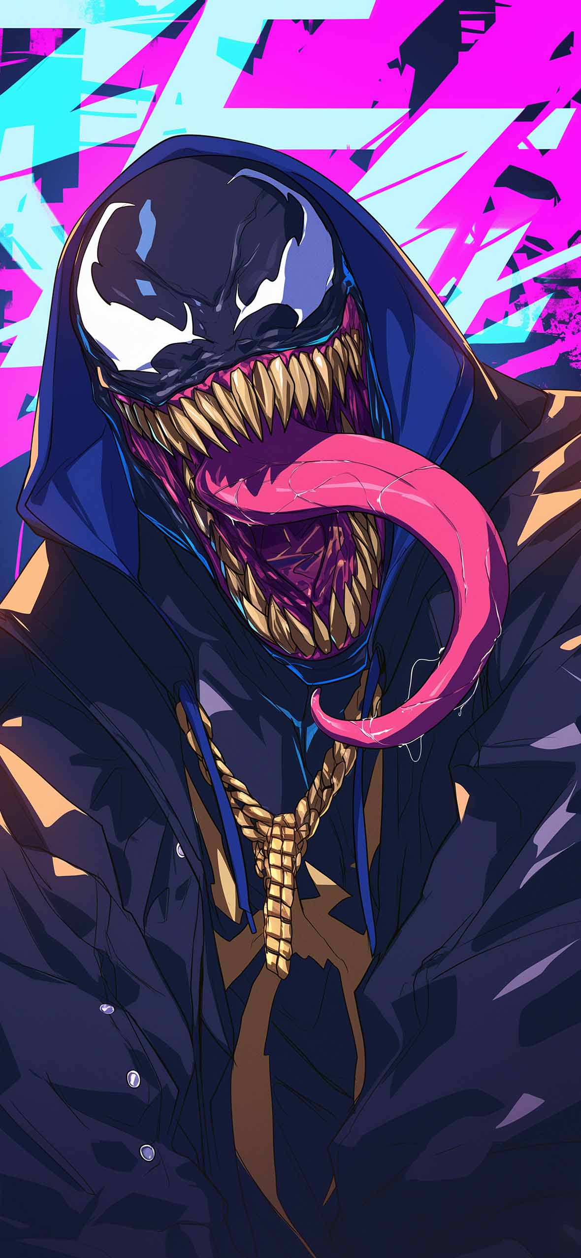 Venom Hypebeast Style Gold Grillz Neon Vibes Wallpapers - Wallpapers Clan