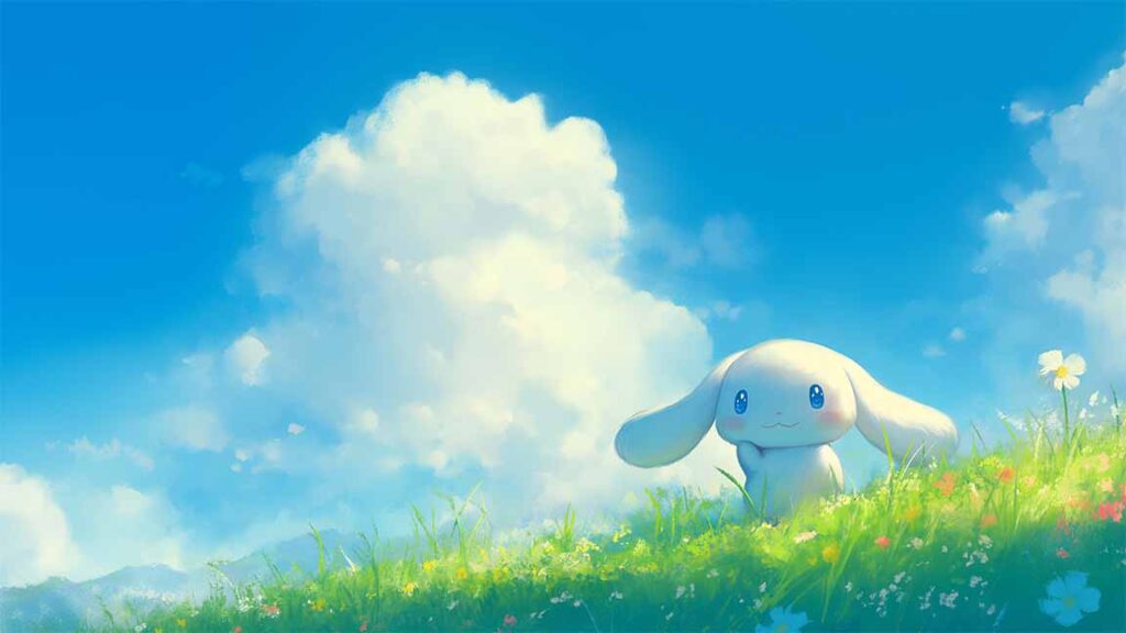 My Melody Happy Flowers Wallpaper - Cute Sanrio 4K Wallpaper