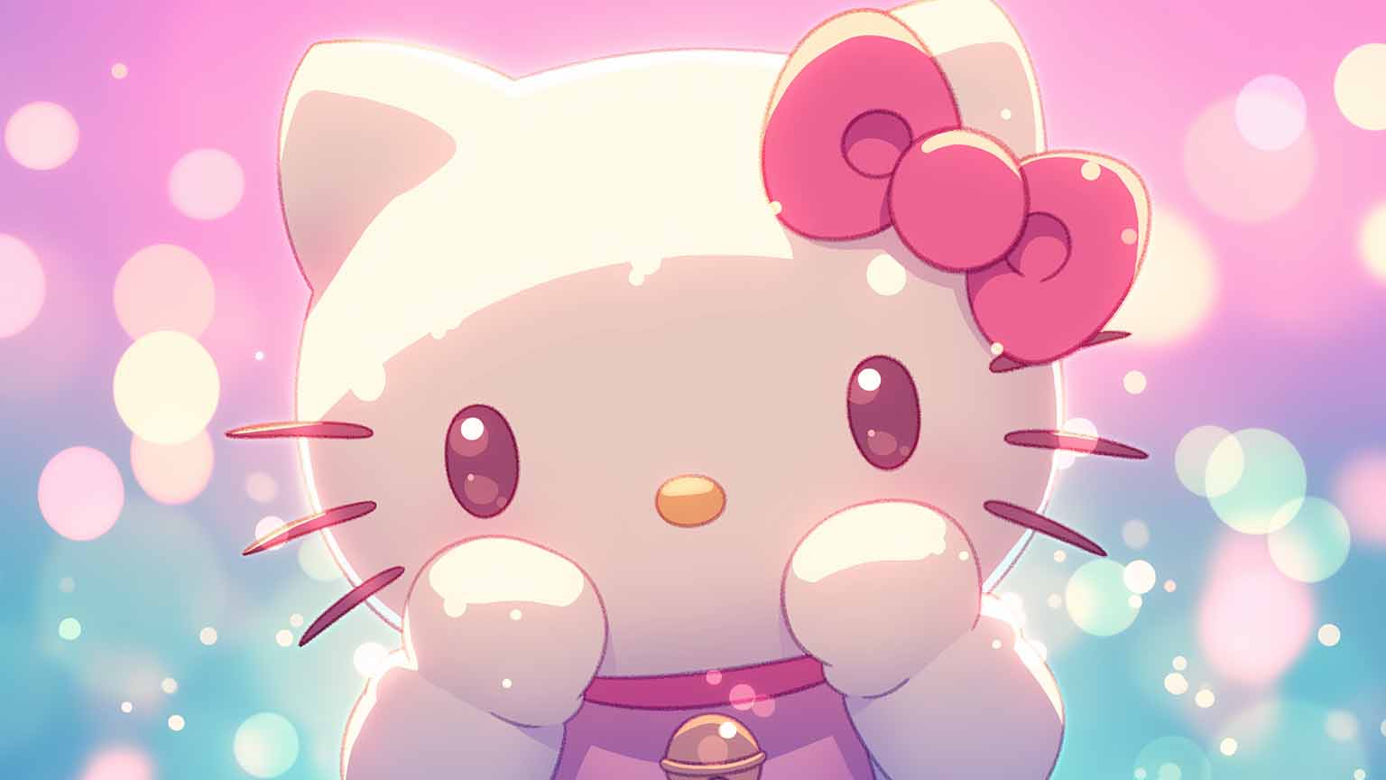 Hello Kitty Sparkling Magic Desktop Wallpaper - Anime Wallpaper