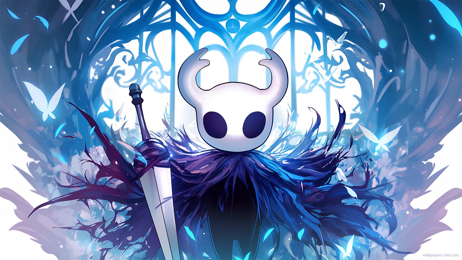 Free Hollow Knight Sword Epic Glow Desktop Wallpaper 4K