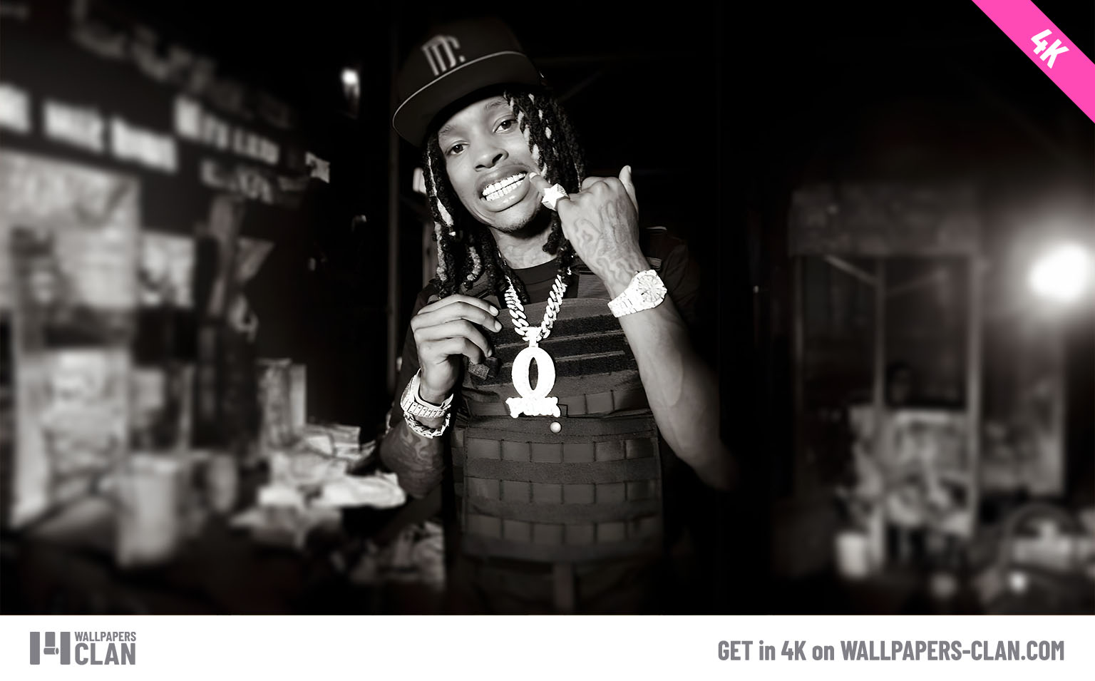 King Von Black and White PC Wallpaper 4K - King Von Wallpaper 4K