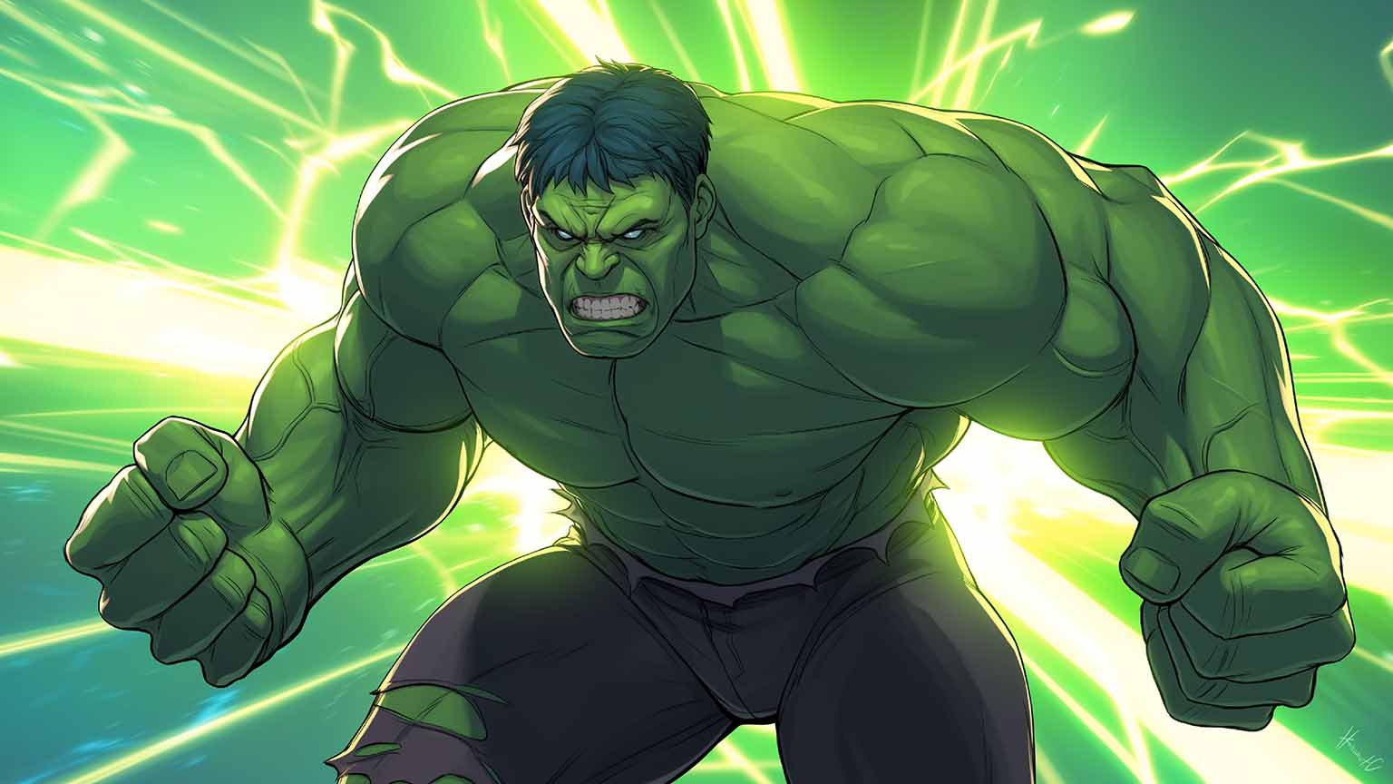 Aesthetic Green Hulk Desktop Wallpaper - Marvel Wallpaper 4K