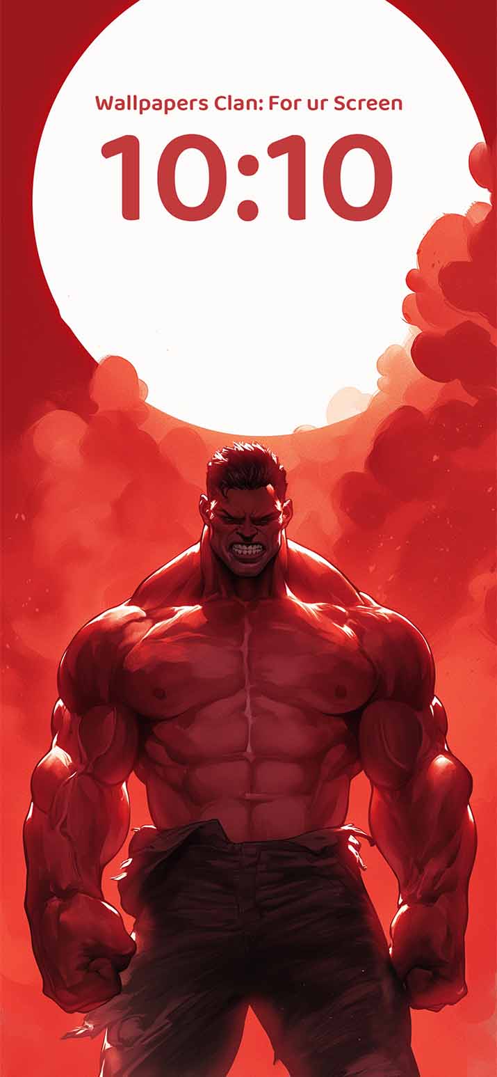 Red Hulk Rage Moonlit Power Time Zone Wallpapers - Marvel Vibes