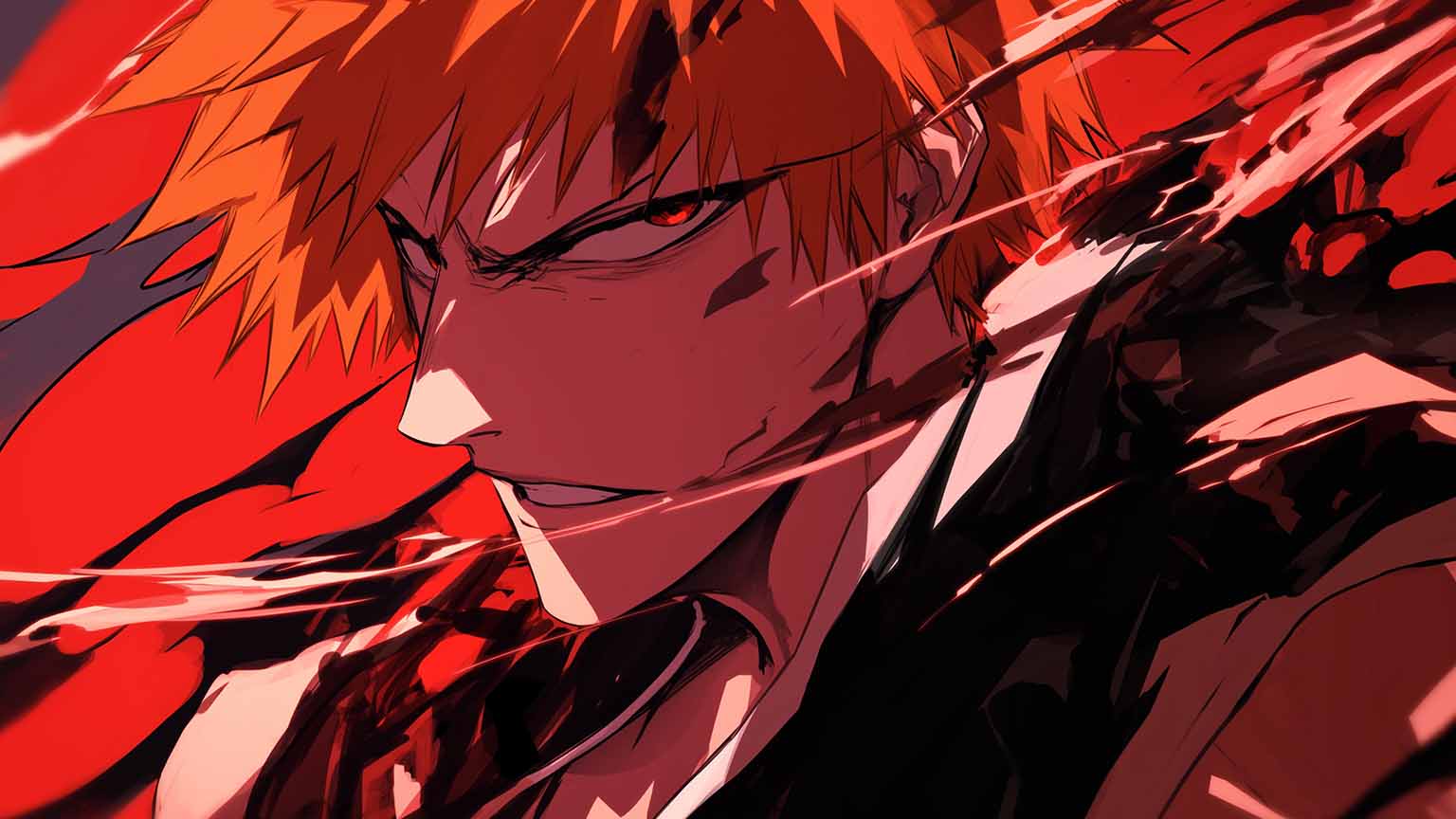Free Bleach Ichigo Kurosaki Hollow Power Desktop Wallpaper